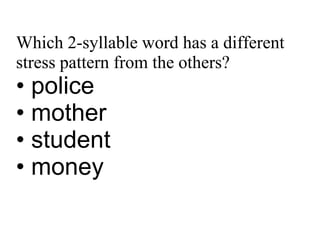 Word and Sentence Stress | PPT