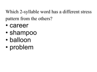 Word and Sentence Stress | PPT