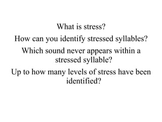 Word and Sentence Stress | PPT