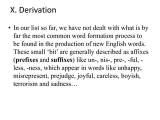 Word and word formation process | PPTX