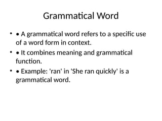 Word_and_Word_Structure morphology .pptx