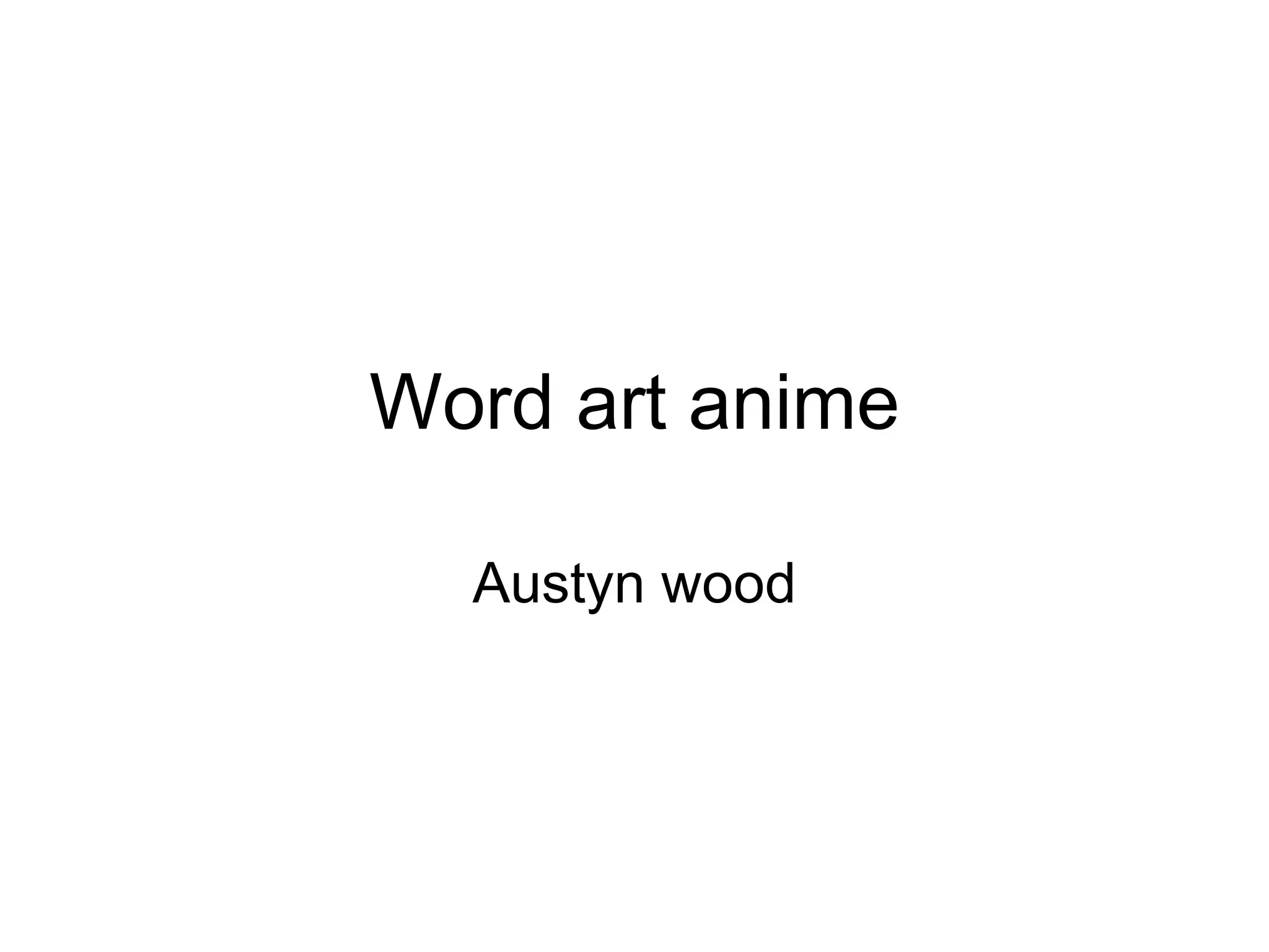 Word art animation | PPT