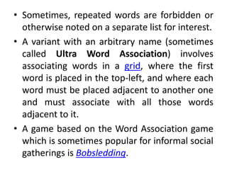 Word Association | PPTX