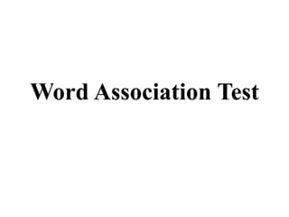 Word association test 5 | PPT