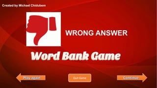 Word Bank Game (trial) | PPT