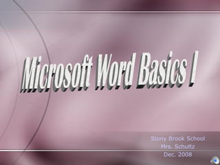 Word Basics1 | PPT