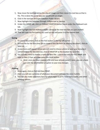 Word basics 2 class | DOCX