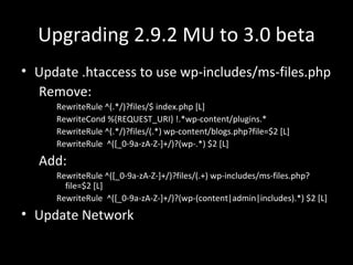 WordPress 3.0 MultiSite Features | PPT