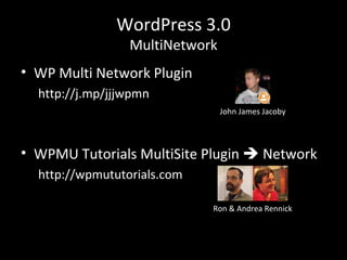 WordPress 3.0 MultiSite Features | PPT | Web Development | Internet