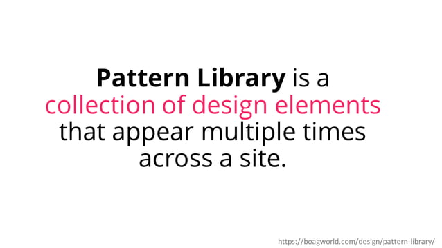 Pattern Library in WordPress projects | PPT
