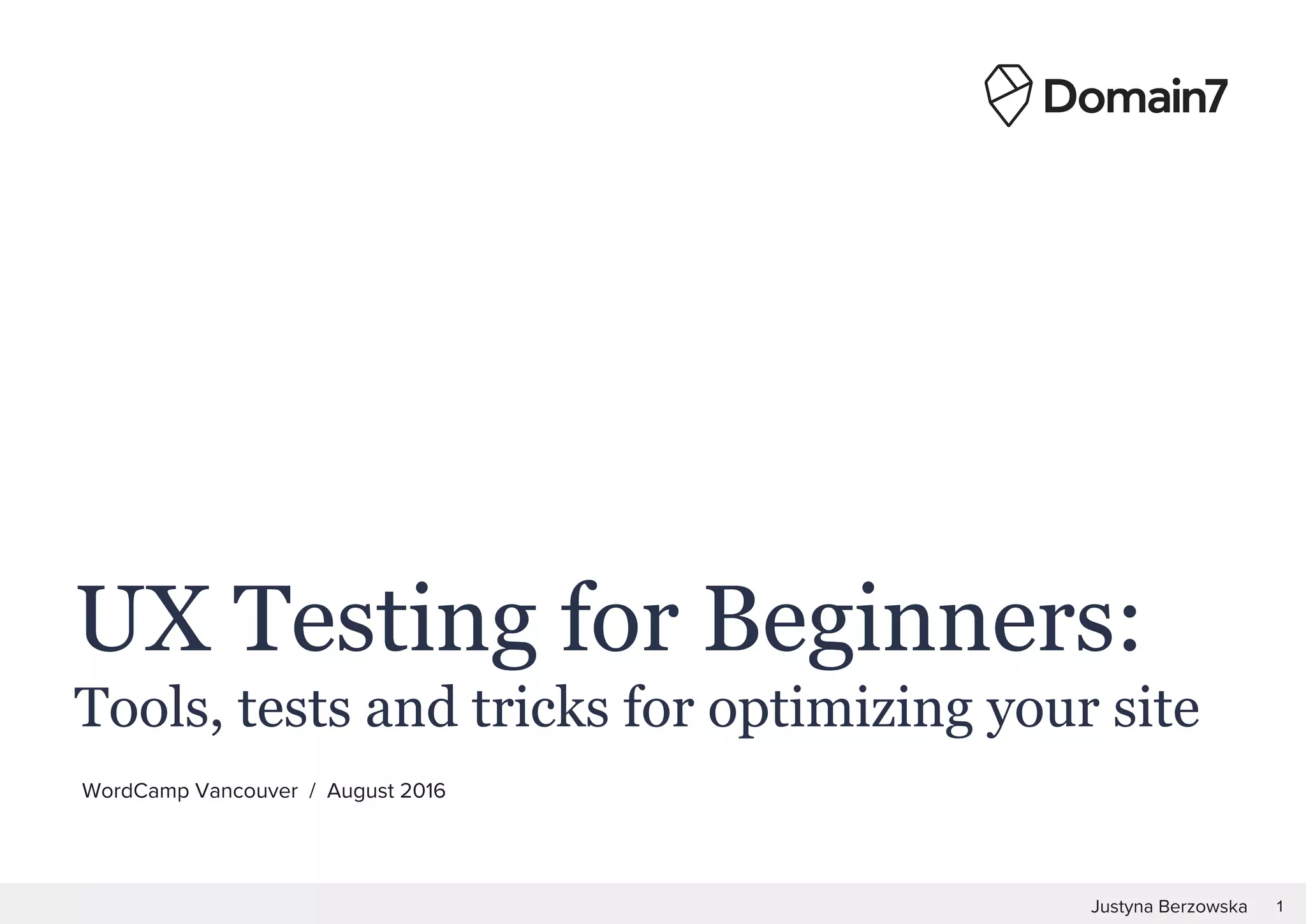 UX Testing for Beginners | PPT