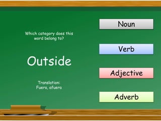 Word Categories - Clasificación de Palabras | PPTX
