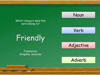 Word Categories - Clasificación de Palabras | PPT