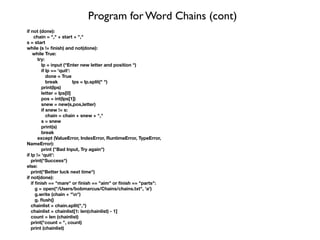 Word chains | PDF