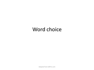 Word choice | PPT
