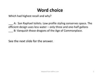 Word choice | PPTX