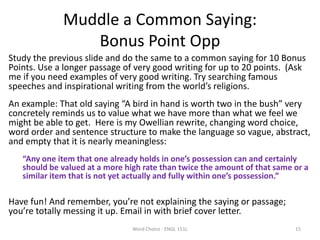 Word choice lecture | PPTX