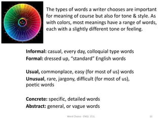 Word Choice and Style | PPTX
