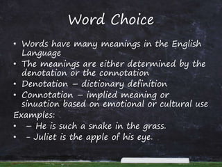 Word choice week 5 | PPTX