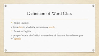Word class | PPTX