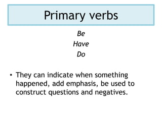 English Language Terminology: Word Classes | PPTX