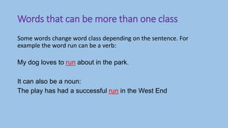 Word classes | PPTX