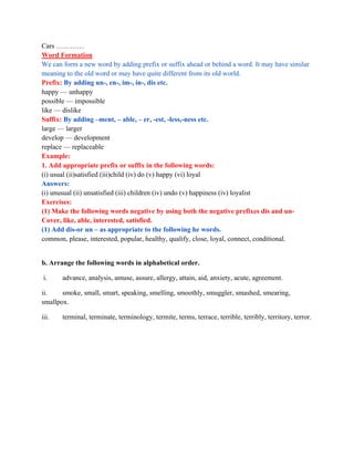 Link English - Word classes (NEB) | PDF
