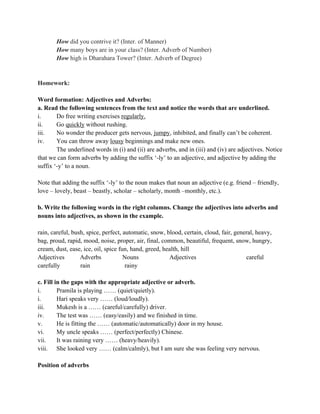 Link English - Word classes (NEB) | PDF