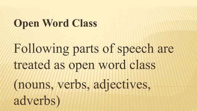 Word classes | PPTX