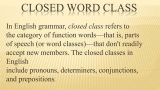 Word classes | PPTX