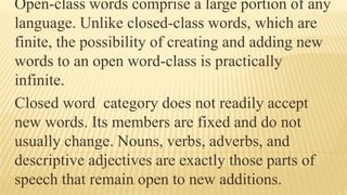 Word classes | PPTX