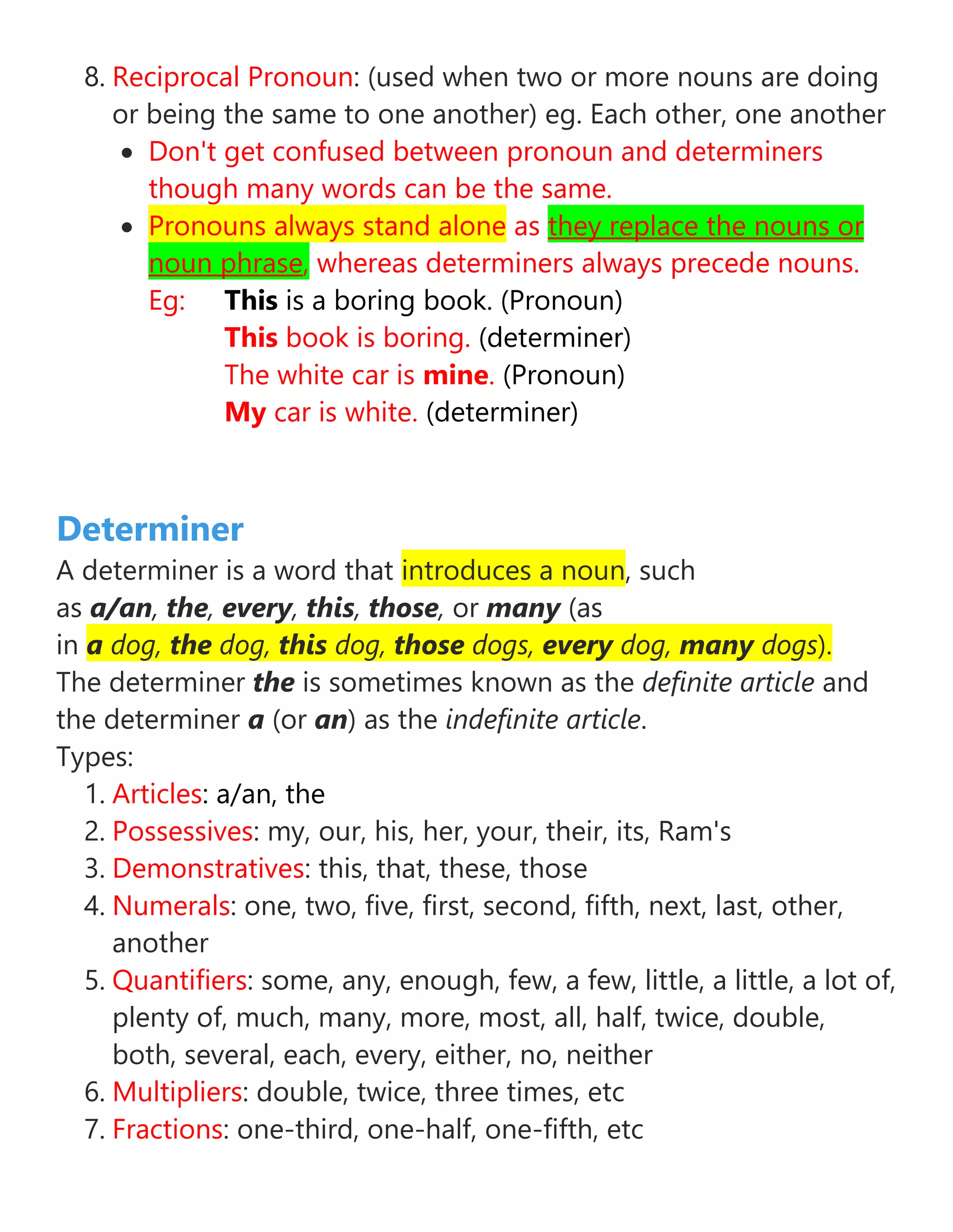 Word classes / Part of speech | PDF