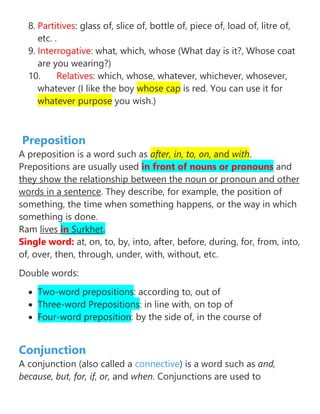 Word classes / Part of speech | PDF