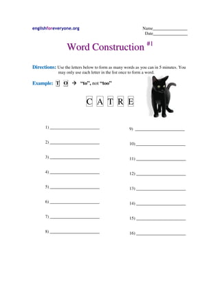 Word construction | PDF
