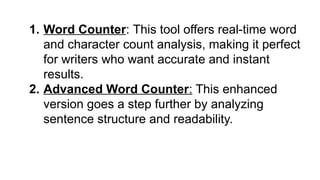 Enhance Your Writing with Powerful Word Counter Tools | PPT
