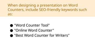 Enhance Your Writing with Powerful Word Counter Tools | PPT