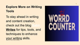 Enhance Your Writing with Powerful Word Counter Tools | PPT