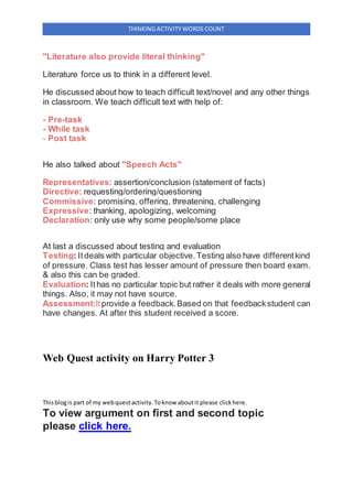 thinking activity | DOCX