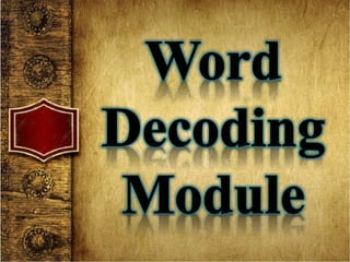 Word Decoding - Part 2 | PPT