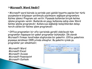 Wordde tablo yartma | PPT