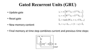 Word embeddings, RNN, GRU and LSTM | PPTX