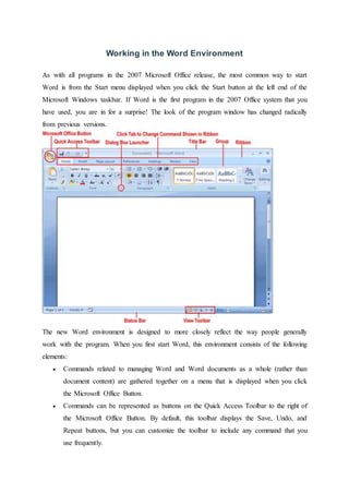 Word environment | DOCX