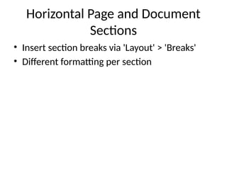 Word_Essentials_Presentation.Use styles for consistency Modify fonts ...