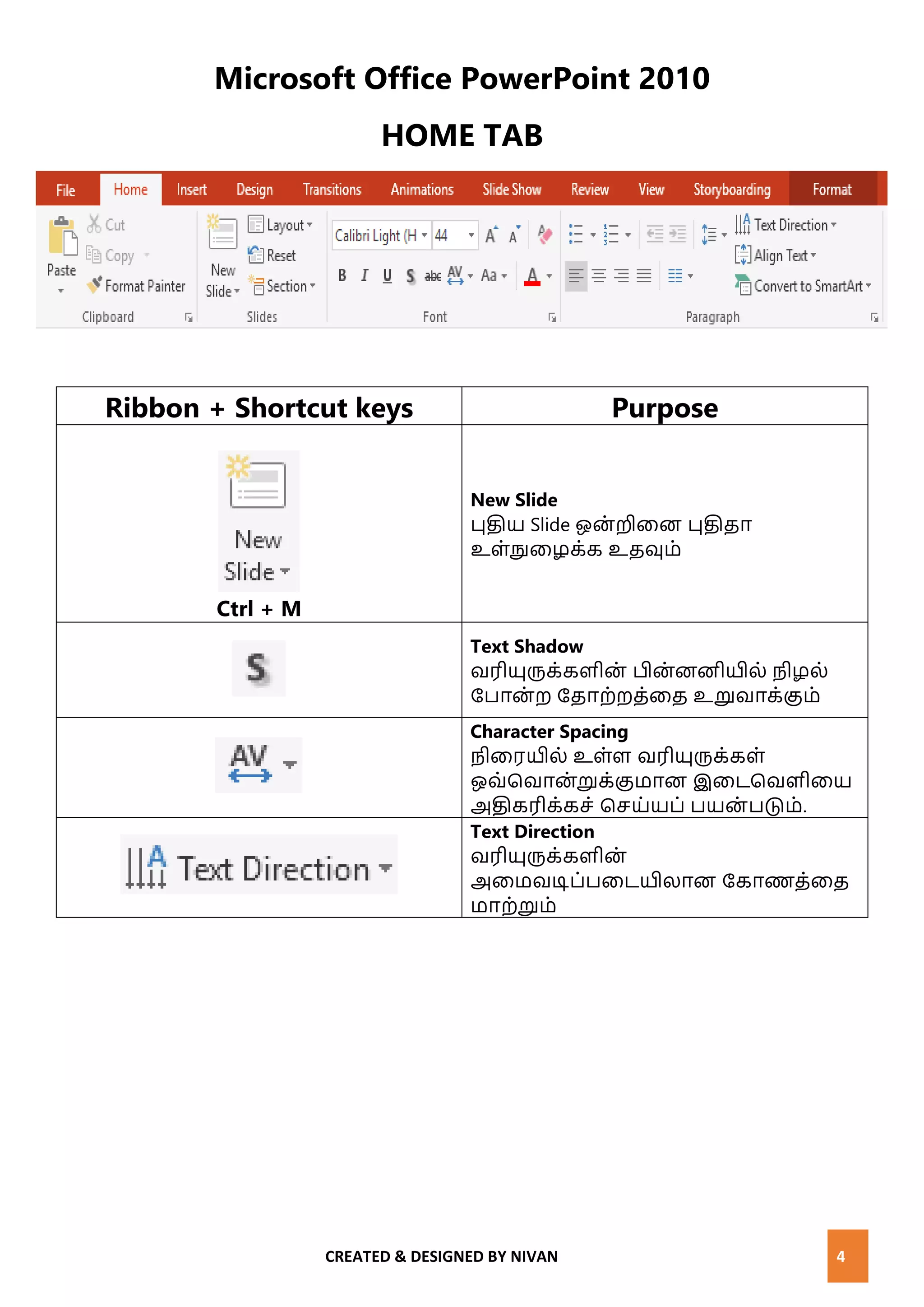 Word, excel, and power point tutorial in Tamil | PDF