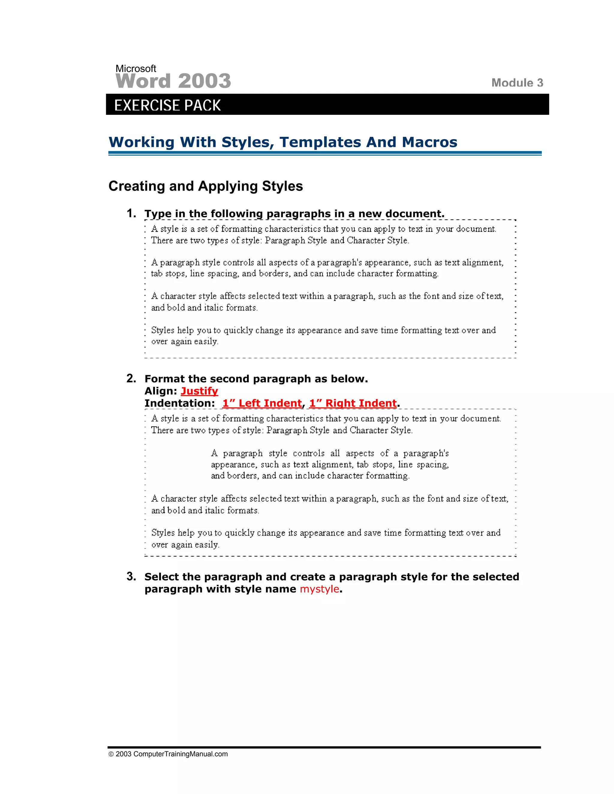 Word exercises (1) | PDF