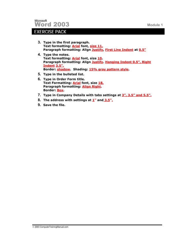 Word exercises (1) | PDF