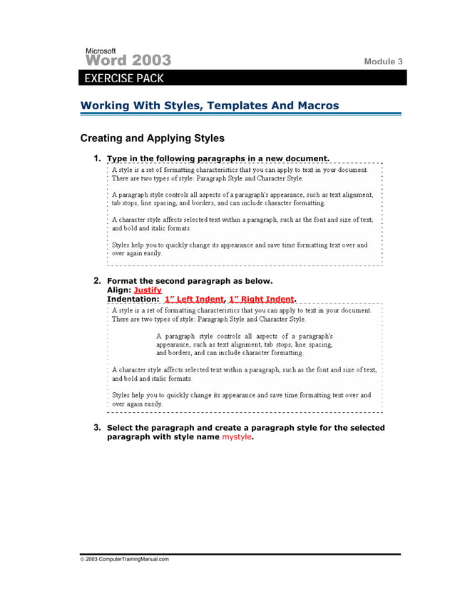 Word exercises (1) | PDF