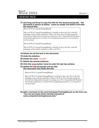 Word exercises (1) | PDF