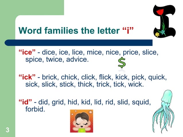 Word Families & Rhyming Words 3 | PPT