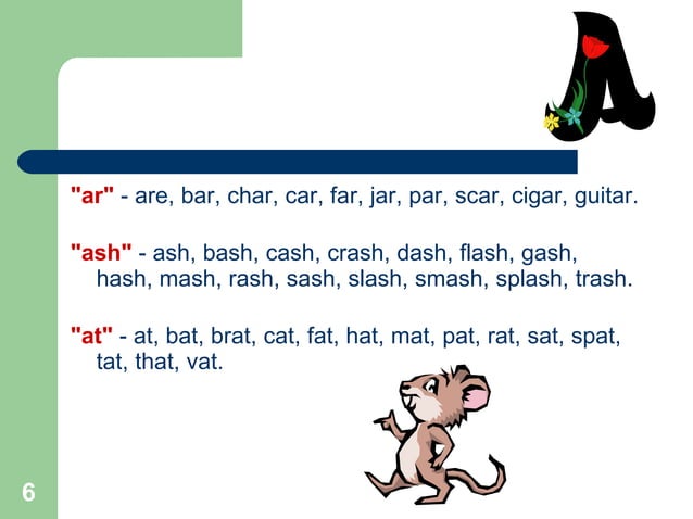 Word Families & Rhyming Words | PPT